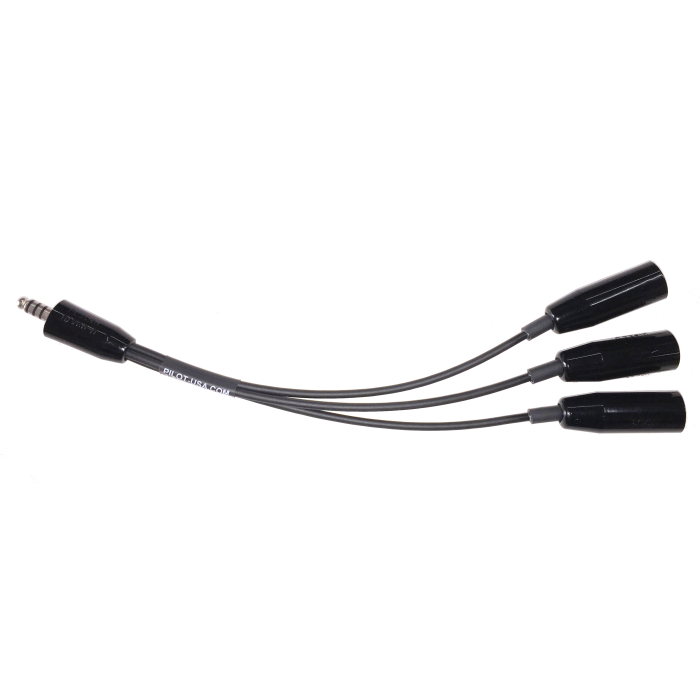Triple Helicopter/Military Headset Adapter – Pacific Coast Avionics