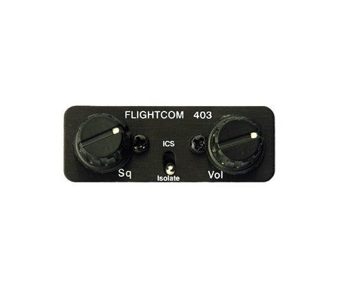 FLIGHTCOM 403S Intercom | 403 W/JACKS | Pacific Coast Avionics